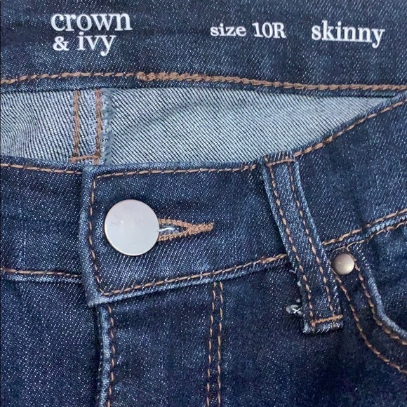 crown & ivy | Jeans | Crown Ivy Dark Wash Embroidered Jeans | Poshmark